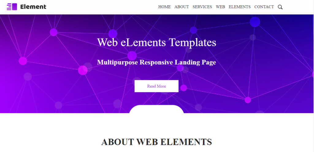 Element Website Template – DevTemplates